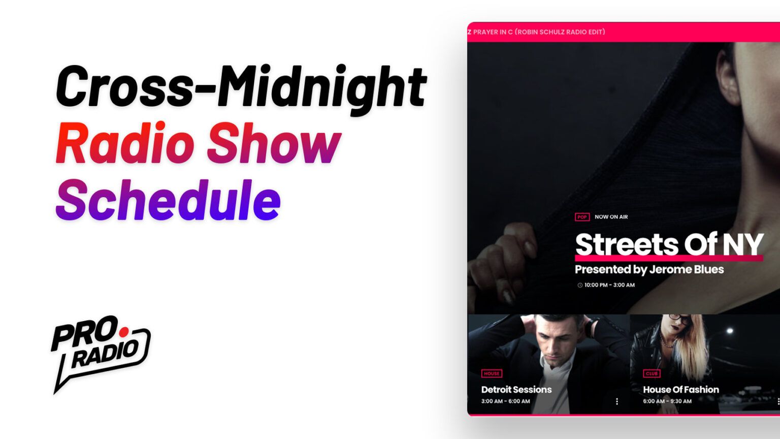 WordPress radio schedule: cross-midnight shows | Pro.Radio