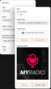 Radio Player with non-stop music, compatible with any mp3/aac stream ...