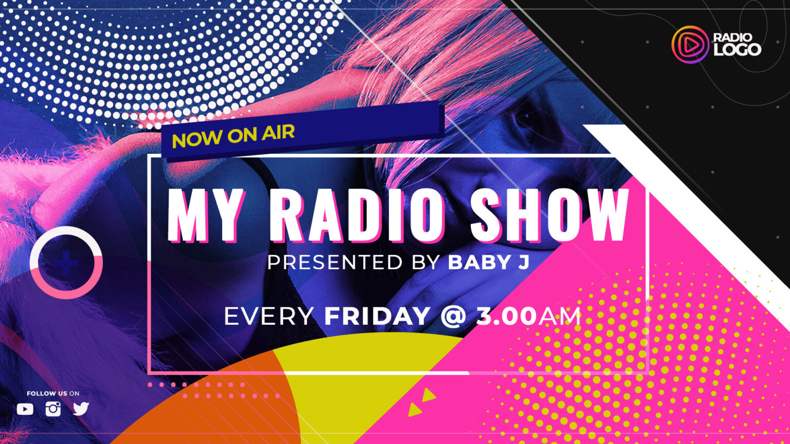 Free PSD template for Pop and Dance radio station | Pro.Radio