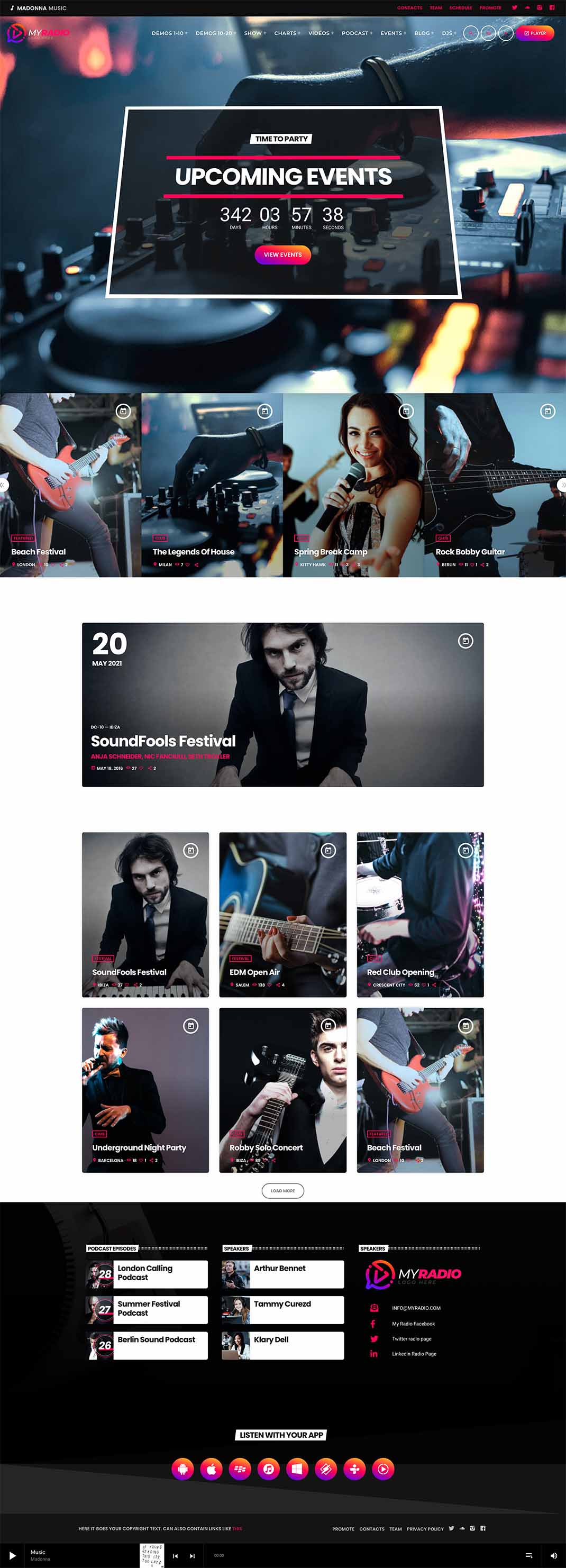 Demo 01 – Multi purpose radio template | Pro.Radio