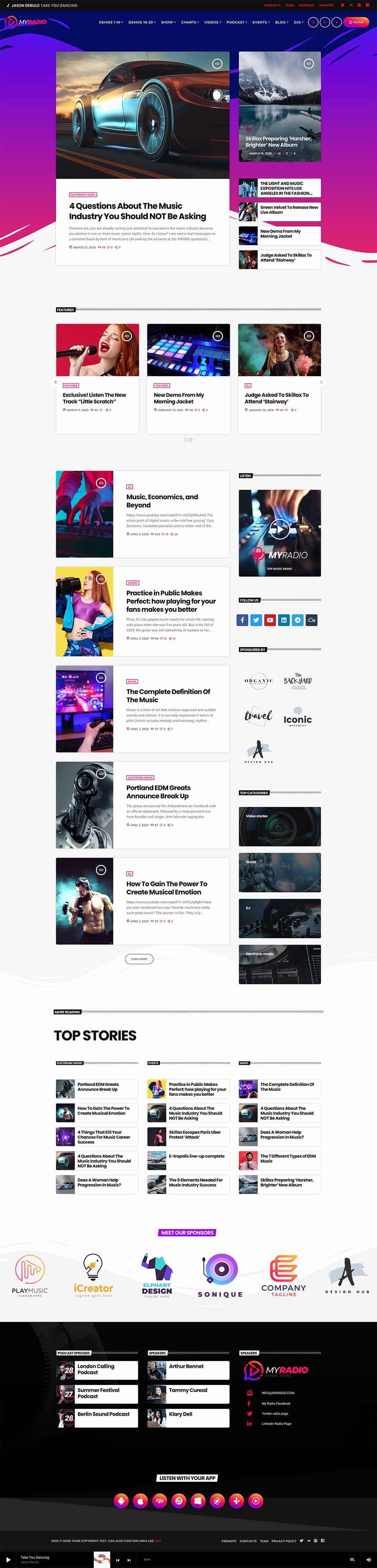 Demo 01 – Multi purpose radio template | Pro.Radio
