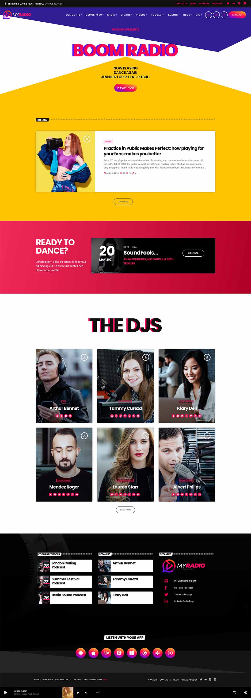 Demo 01 – Multi purpose radio template | Pro.Radio