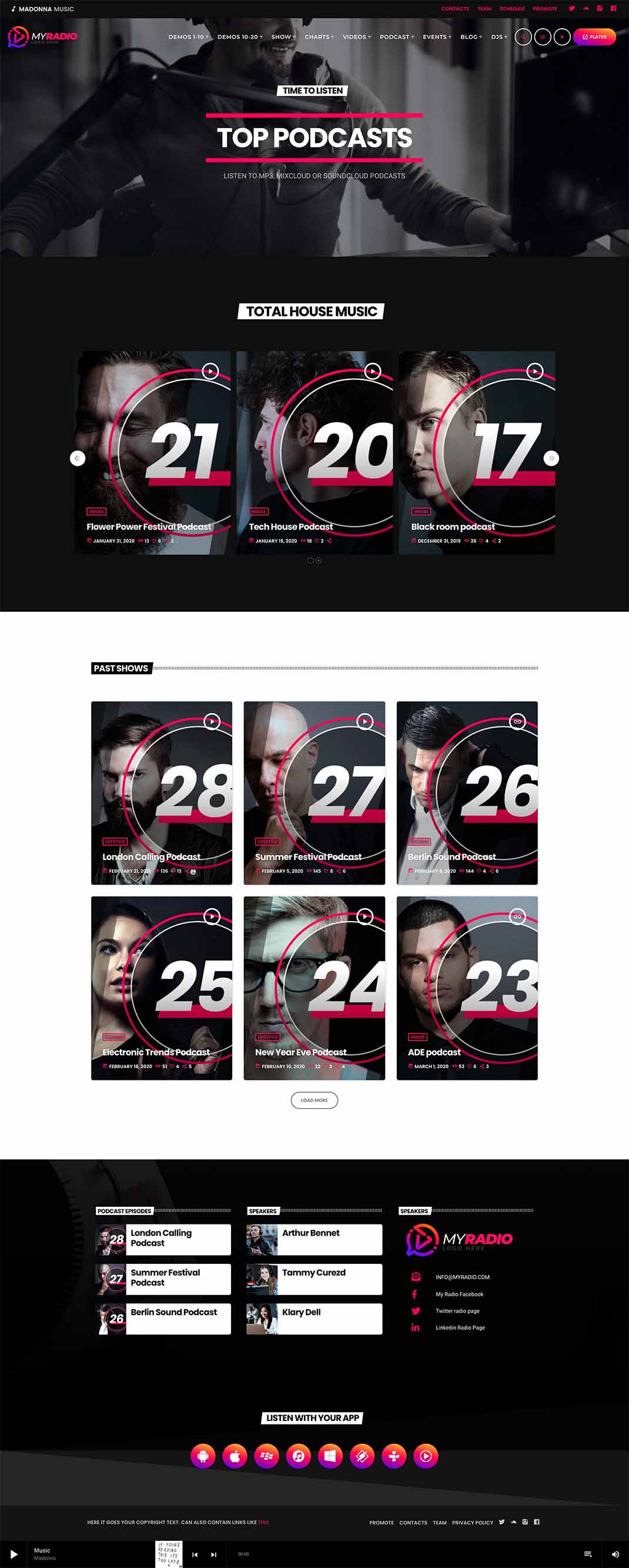 Demo 01 – Multi purpose radio template | Pro.Radio