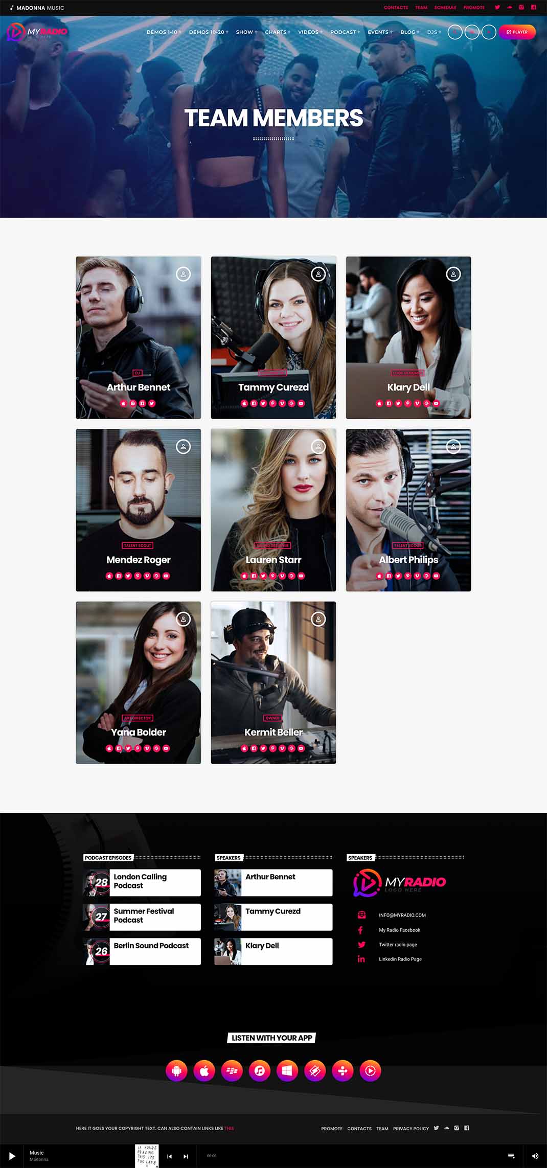 Demo 01 – Multi purpose radio template | Pro.Radio