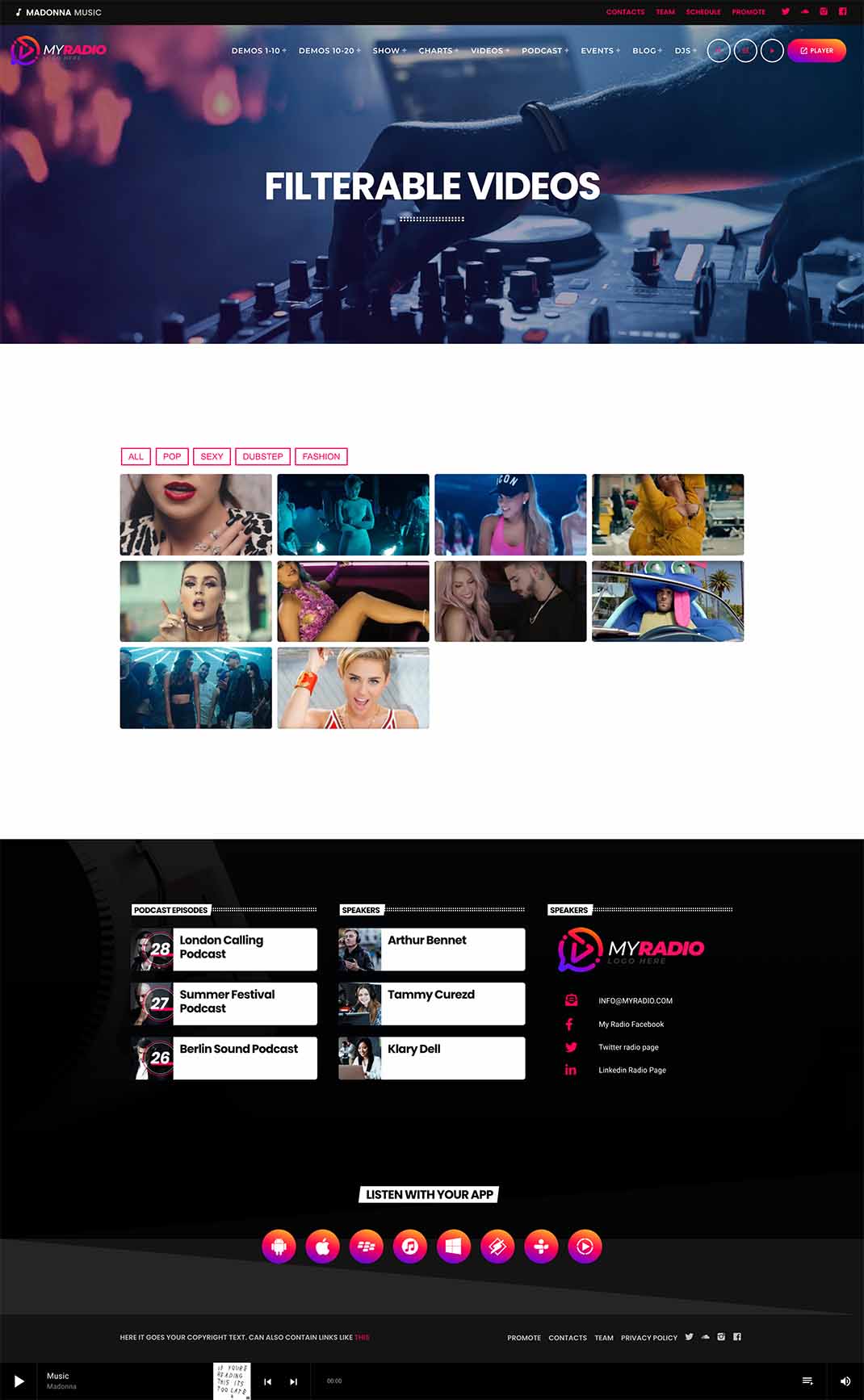 Demo 01 – Multi purpose radio template | Pro.Radio