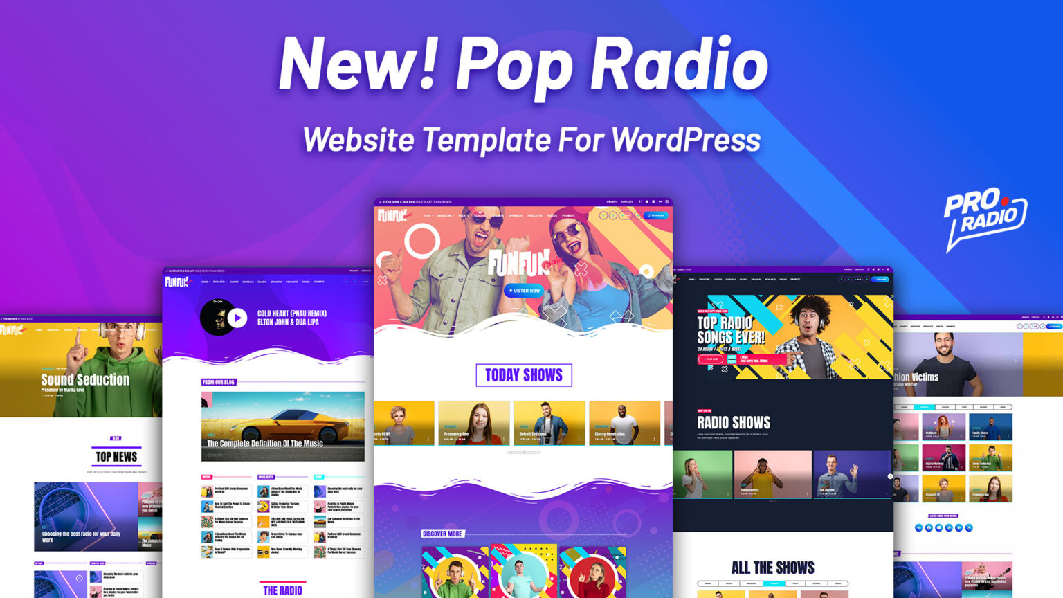 Discover the new Pop Radio Website Template! Included with Pro Radio WordPress Theme | Pro.Radio