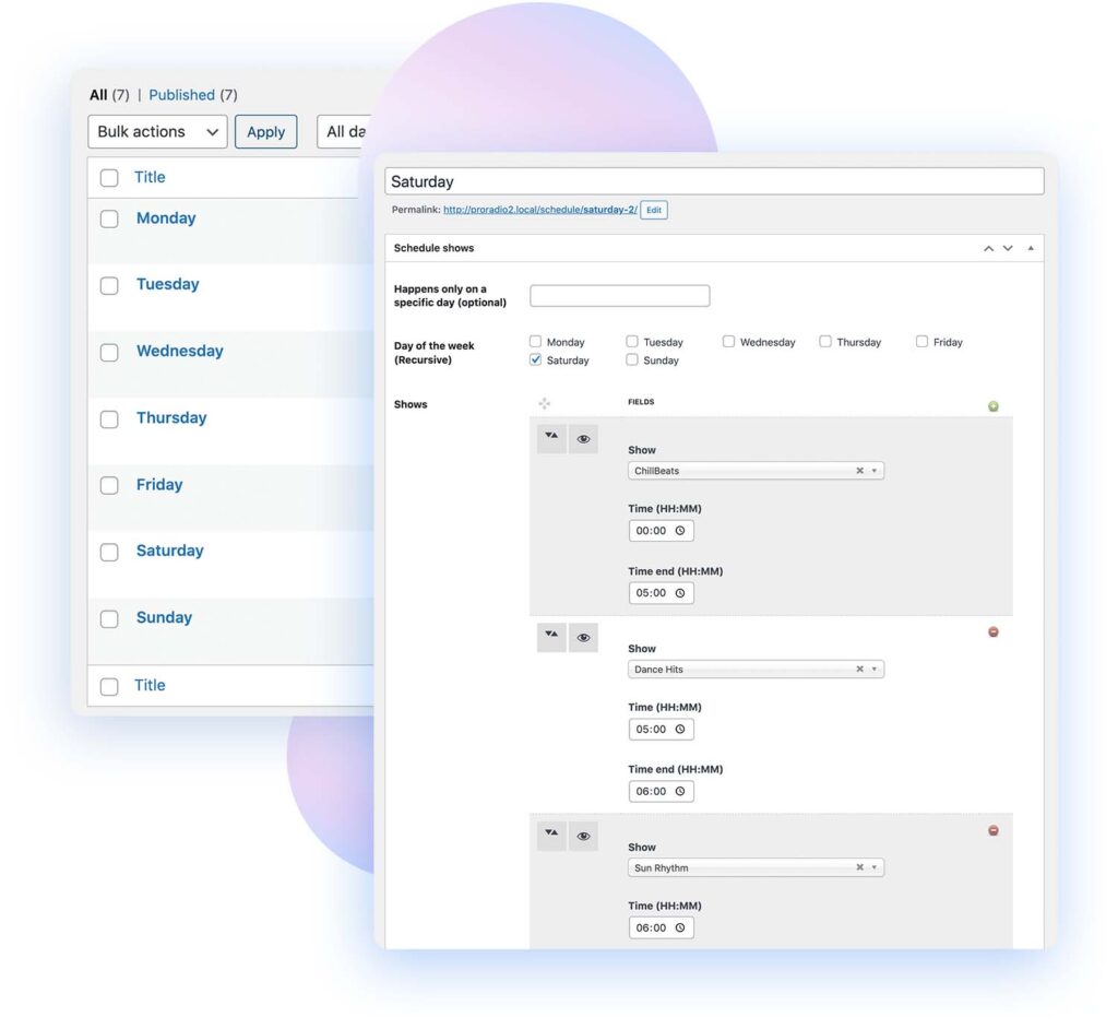 Radio Schedule and shows | Pro.Radio