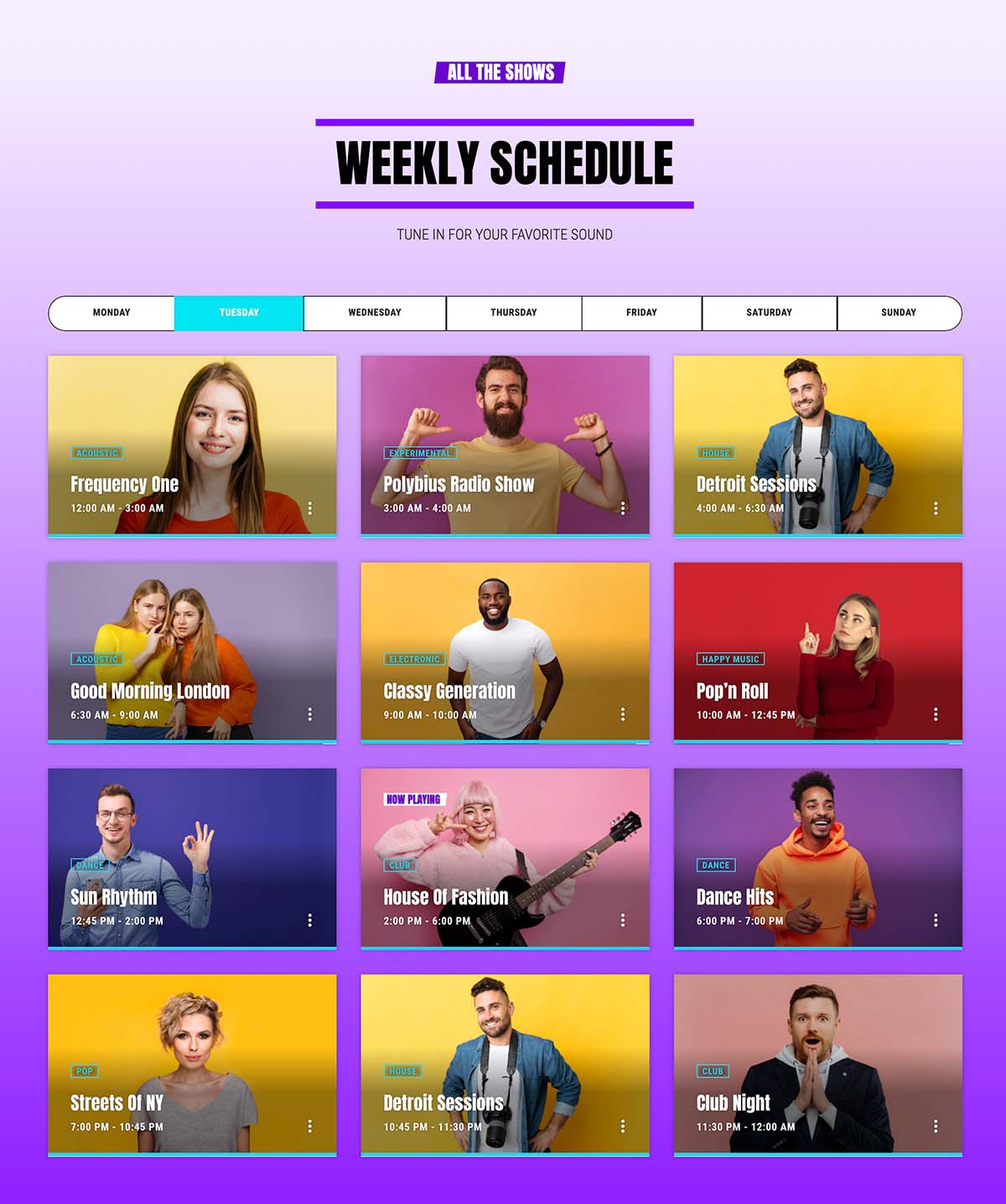 Radio Schedule and shows | Pro.Radio