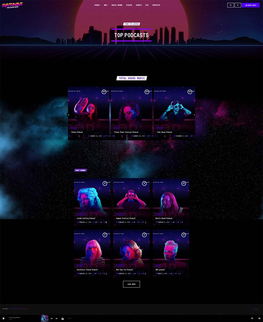 Demo 09 – Modello Radio Synthwave | Pro Radio