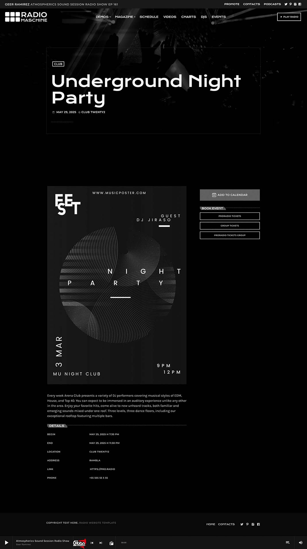 Demo 11 – Maschine FM – Techno Radio | Pro.Radio