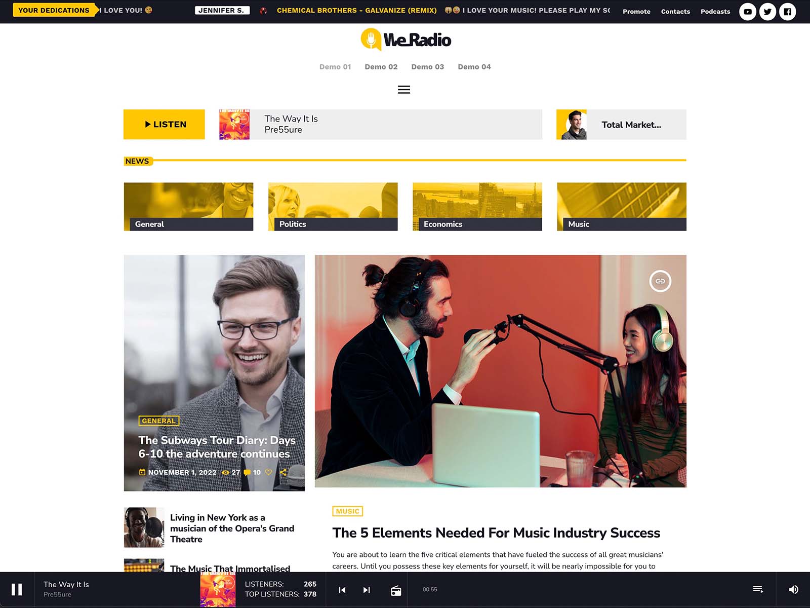 All demos | Pro.Radio