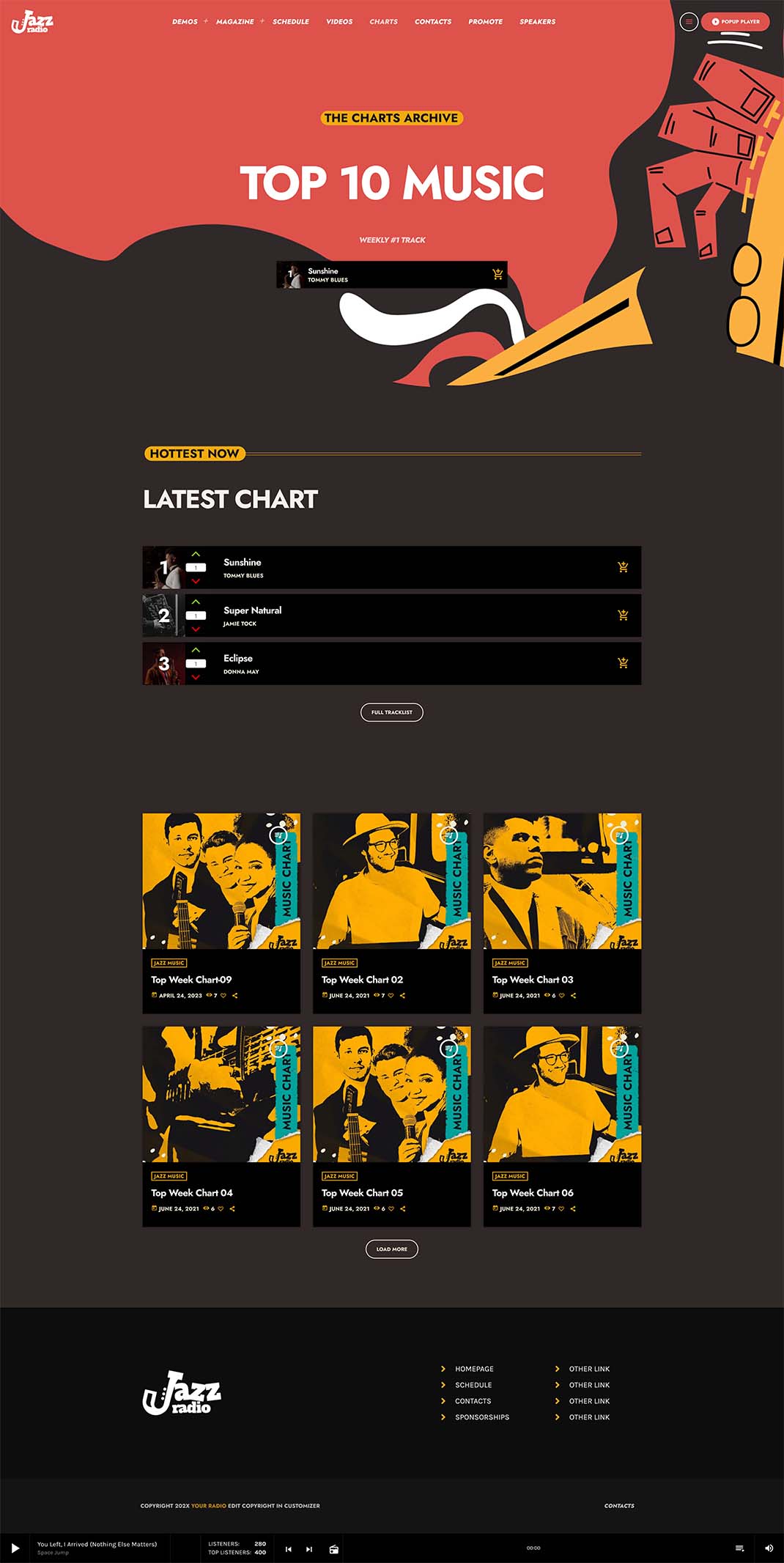 Demo 13 – Jazz Radio Website Template | Pro.Radio