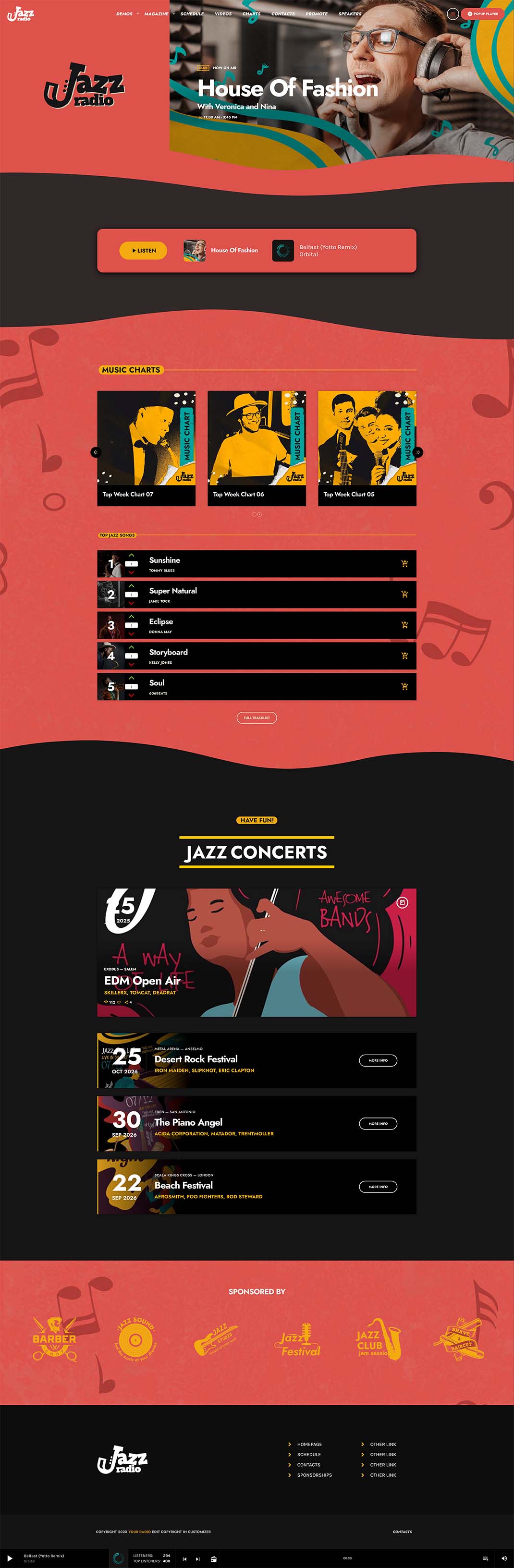 Demo 13 – Jazz Radio Website Template | Pro.Radio