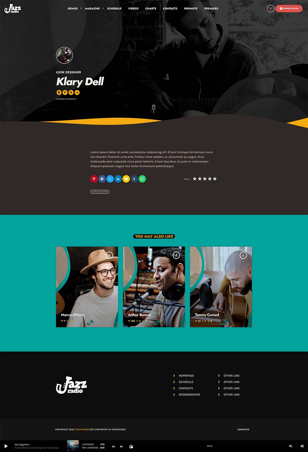 Demo 13 – Jazz Radio Website Template | Pro.Radio