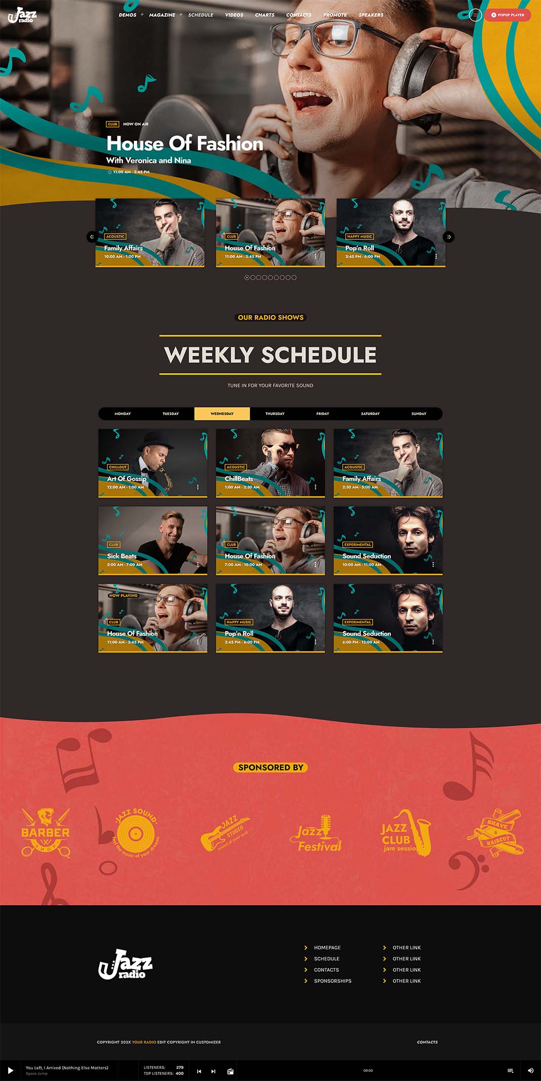 Demo 13 – Jazz Radio Website Template | Pro.Radio
