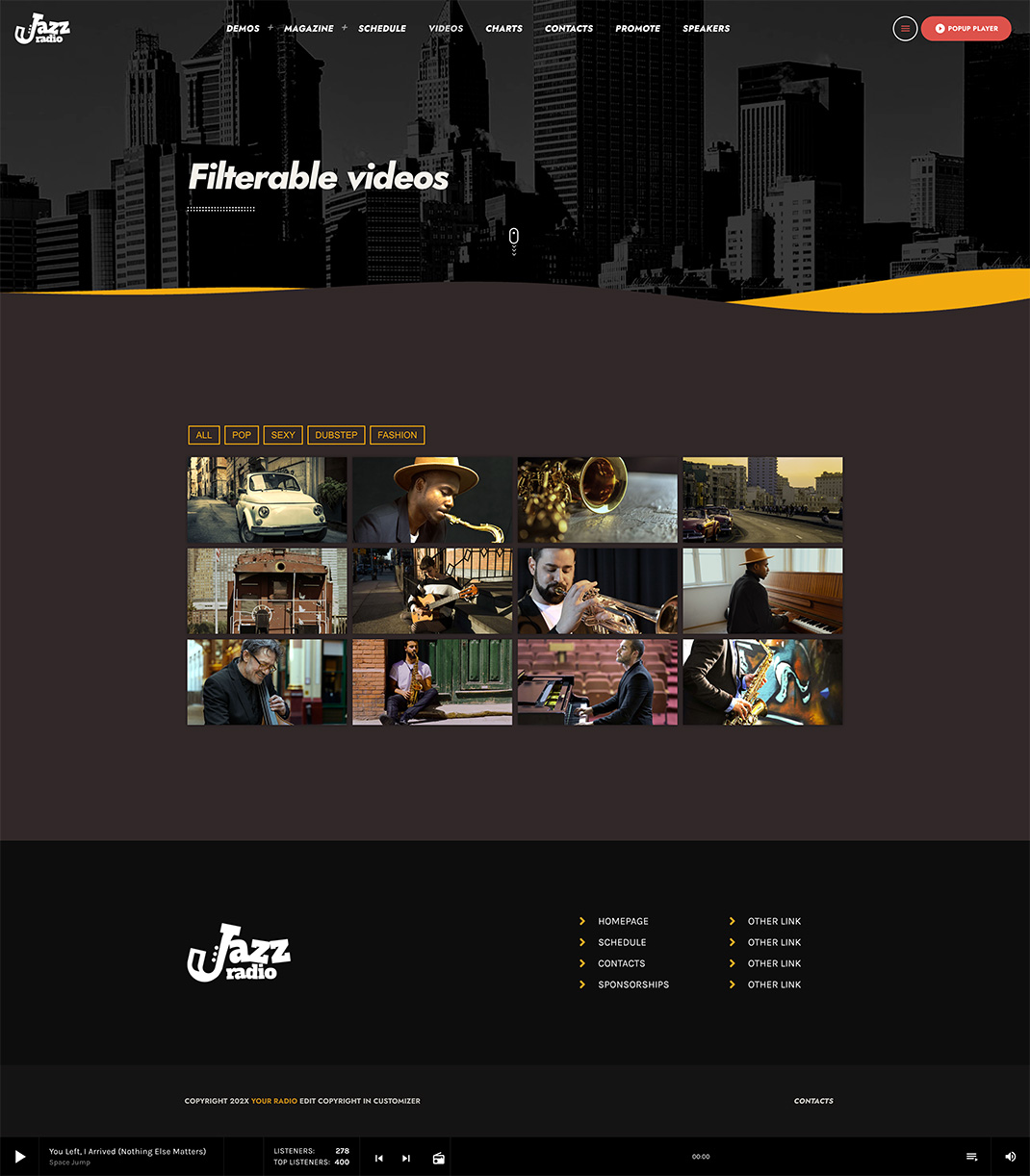 Demo 13 – Jazz Radio Website Template | Pro.Radio