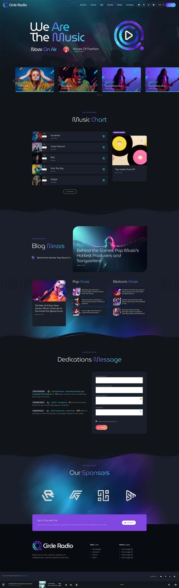 Circle Radio: a fresh new Radio Station Website template included with ...