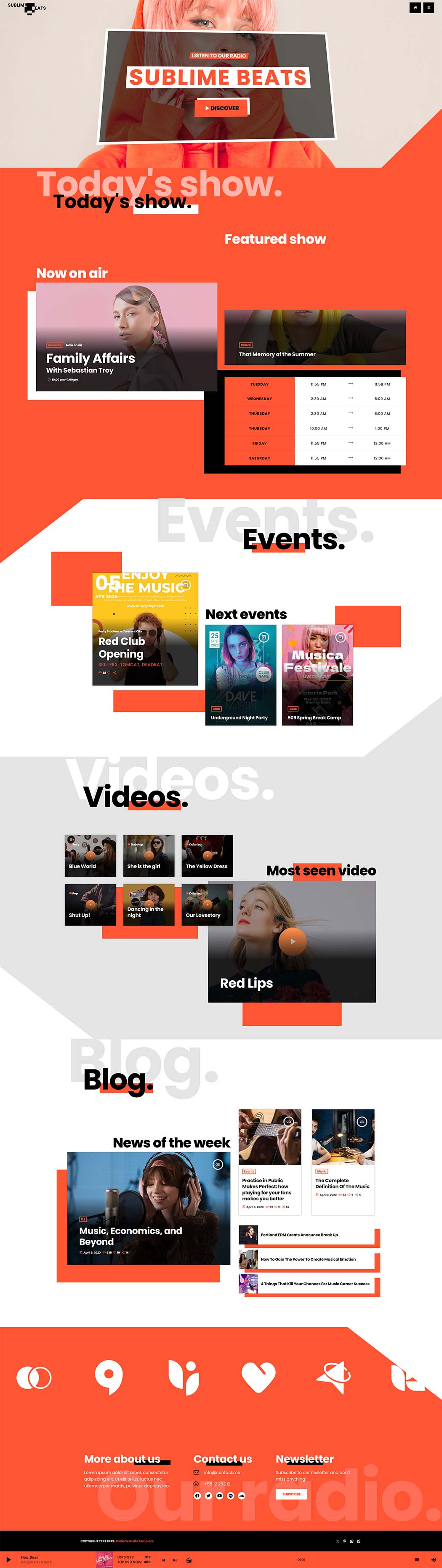 Demo 16 – Sublime Radio – Music Radio website template | Pro.Radio
