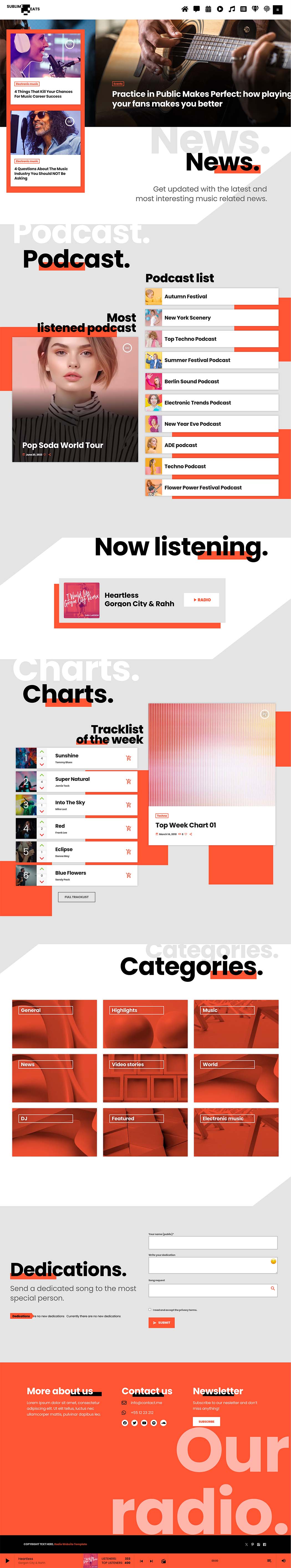 Demo 16 – Sublime Radio – Music Radio website template | Pro.Radio