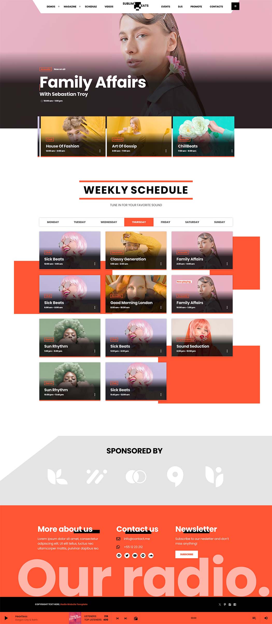 Demo 16 – Sublime Radio – Music Radio website template | Pro.Radio