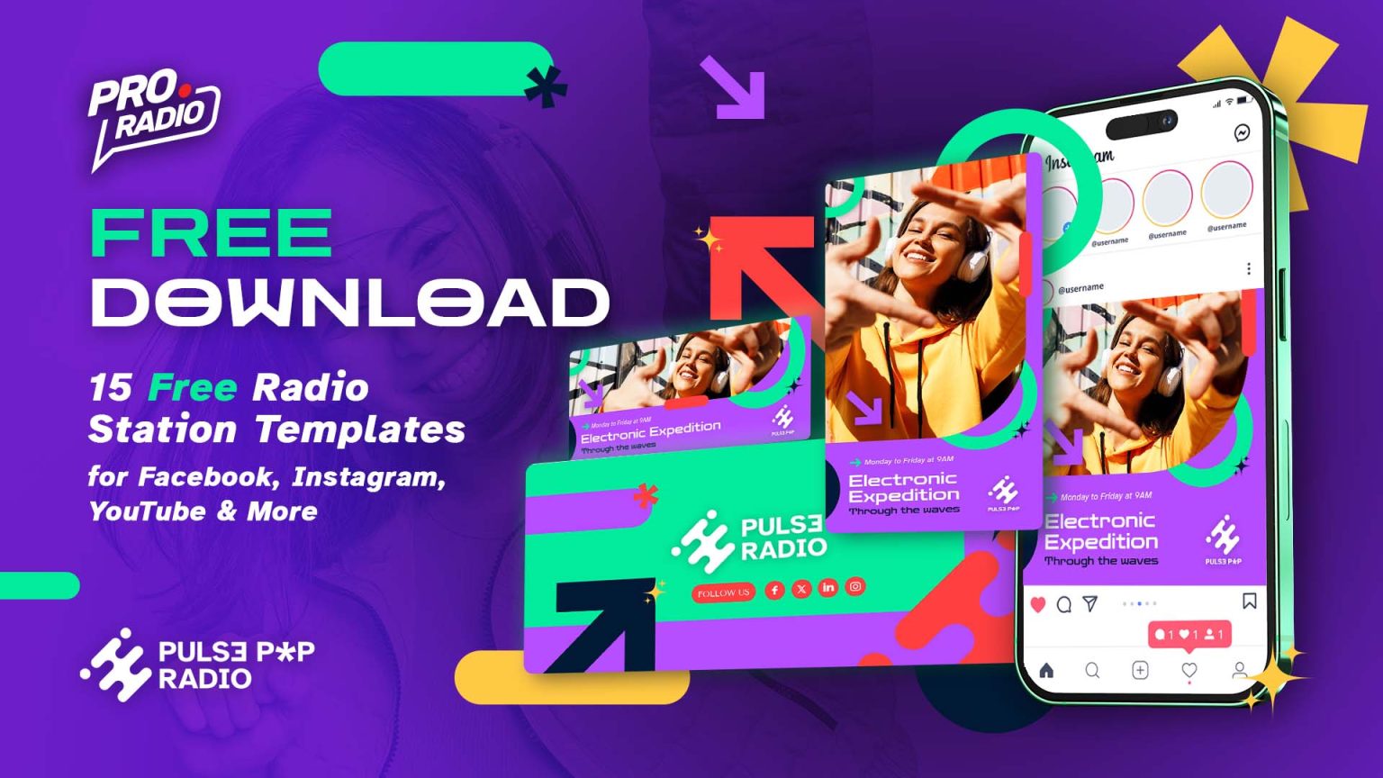 Free Download Templates for a Pop and Fresh Radio networks | Pro.Radio
