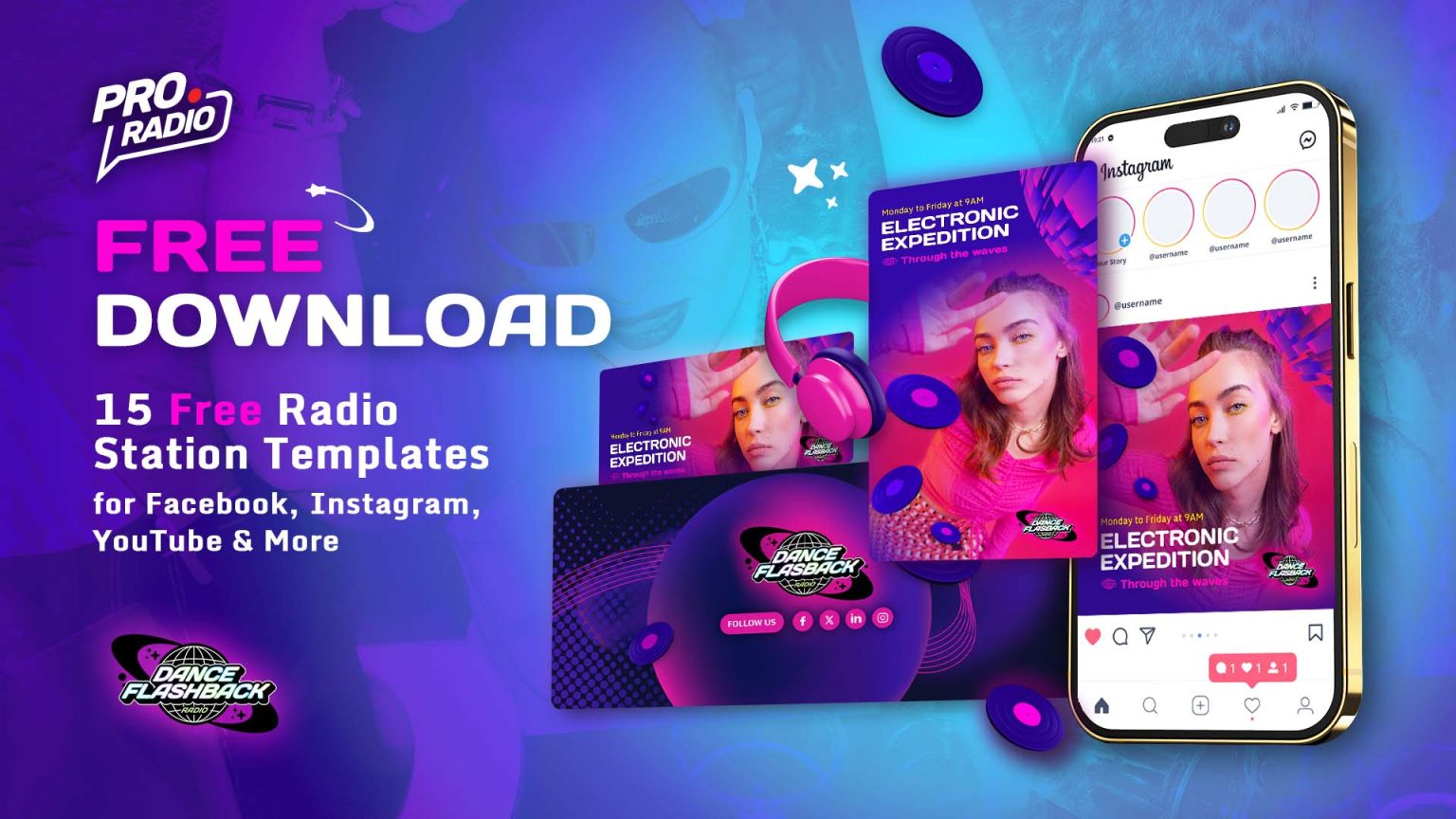 15 Free Dance Music Templates for Radio and Socials | Pro.Radio