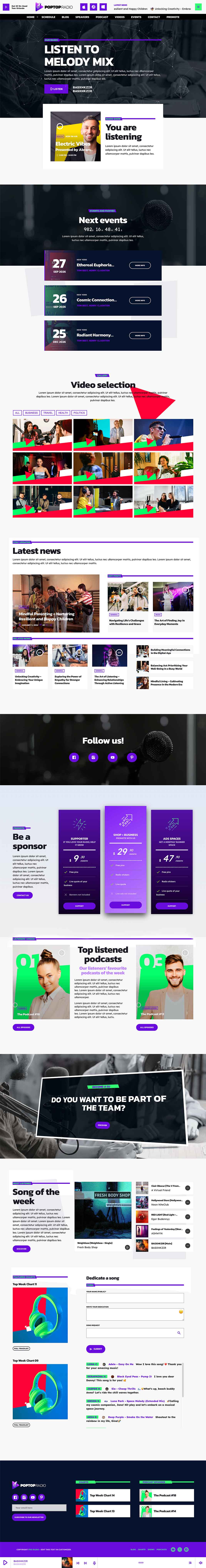 Demo 22 – PopTop Radio – Multipurpose Pop Radio Template | Pro.Radio