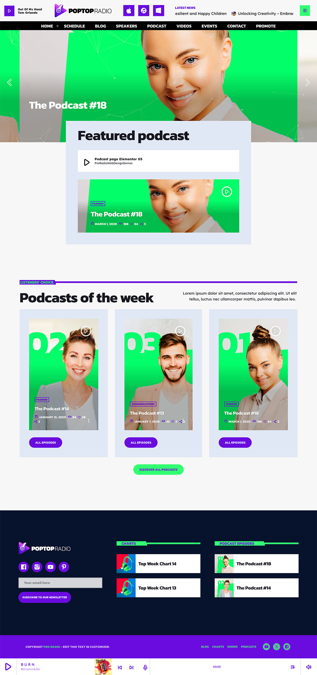 Demo 22 – PopTop Radio – Multipurpose Pop Radio Template | Pro.Radio