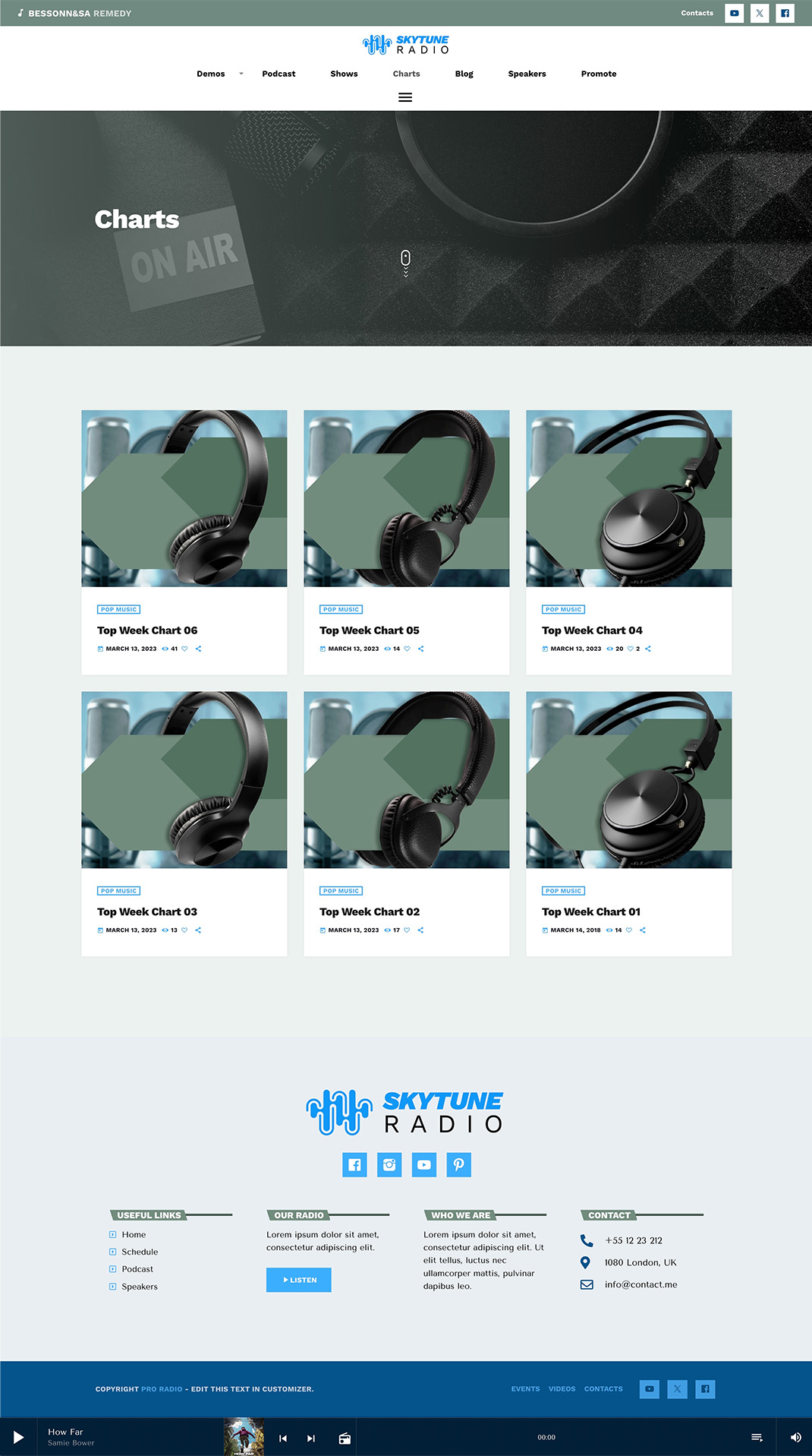 Demo 25 – Skytune Radio – Versatile Radio Station Website | Pro.Radio