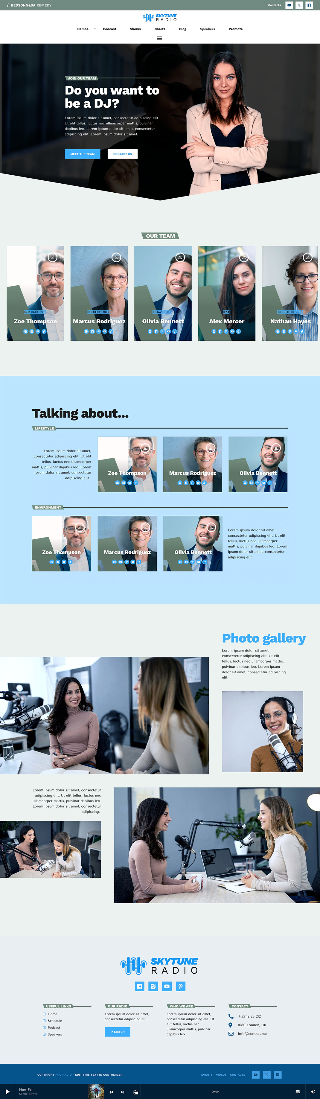 Demo 25 – Skytune Radio – Versatile Radio Station Website | Pro.Radio