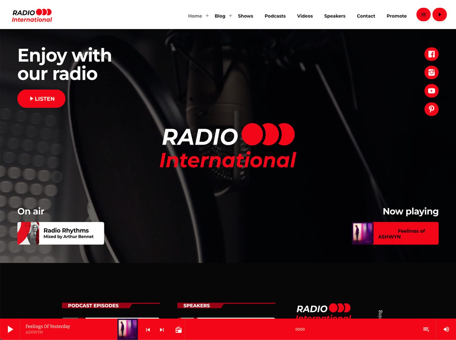 Radio Website Templates Included With Pro Radio | Pro.Radio