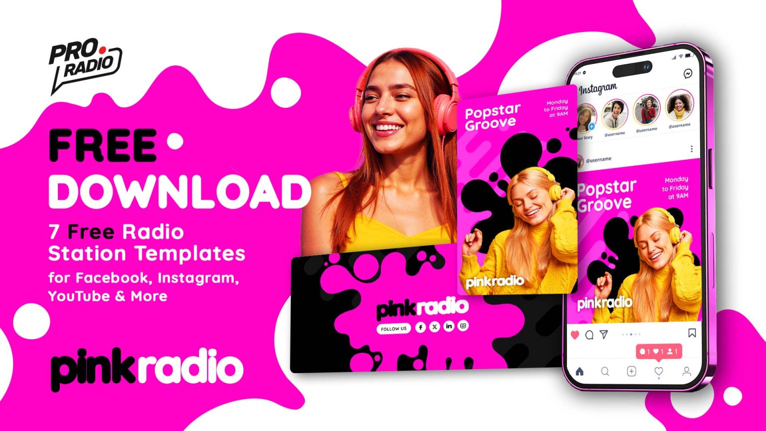 Download Now Our Free Stunning Radio Station Template Kit for Social ...