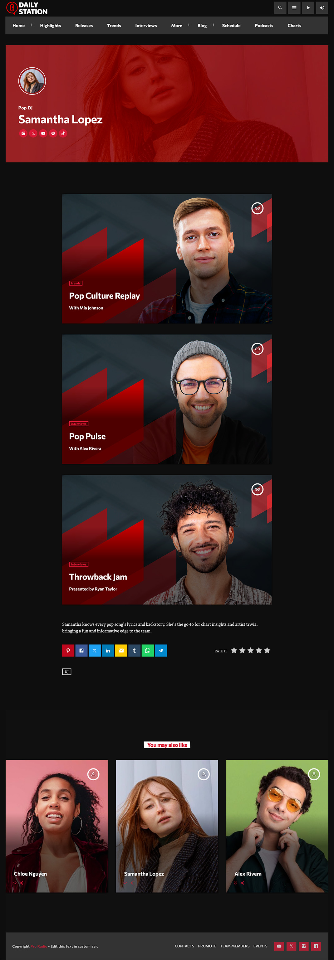 Demo 32 – Daily Station Radio Website Template | Pro.Radio