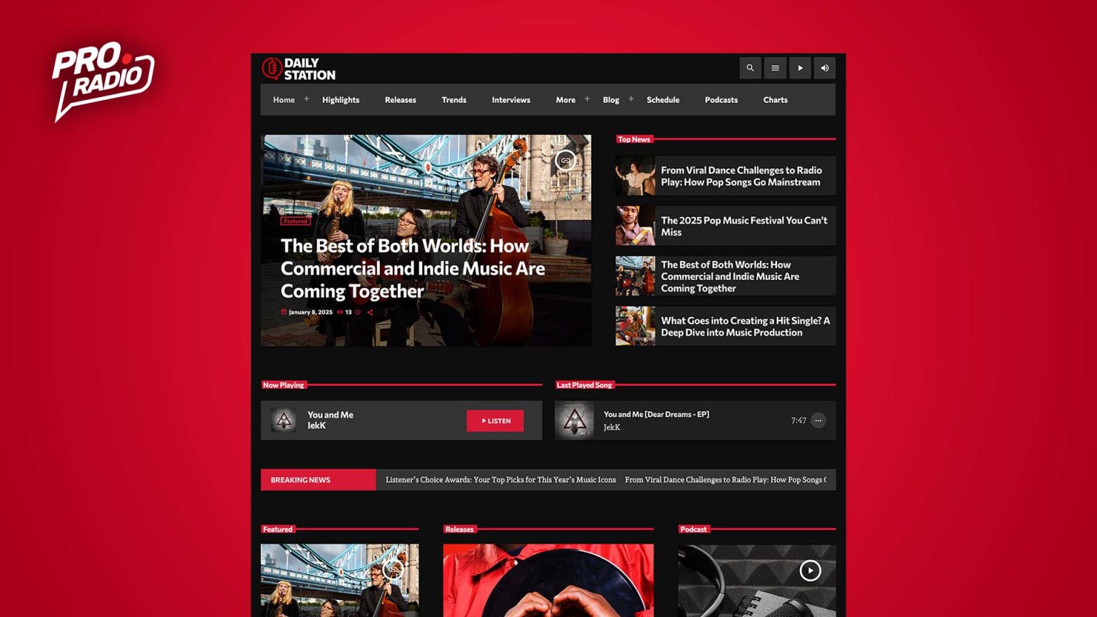 Daily Station: New Radio Station Website Template with Minimal Elegance ...