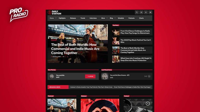 Daily Station: New Radio Station Website Template with Minimal Elegance ...