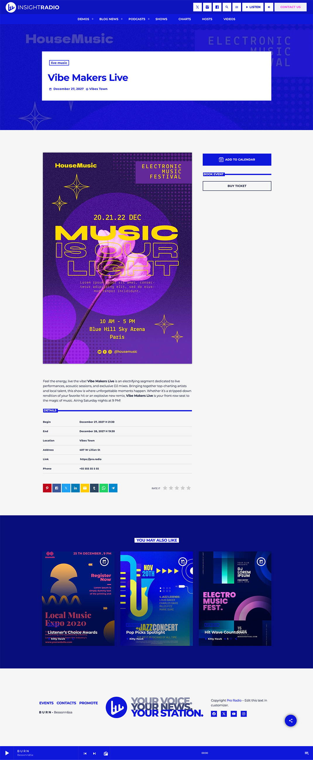 Demo 36 – Insight Radio Website Template | Pro.Radio