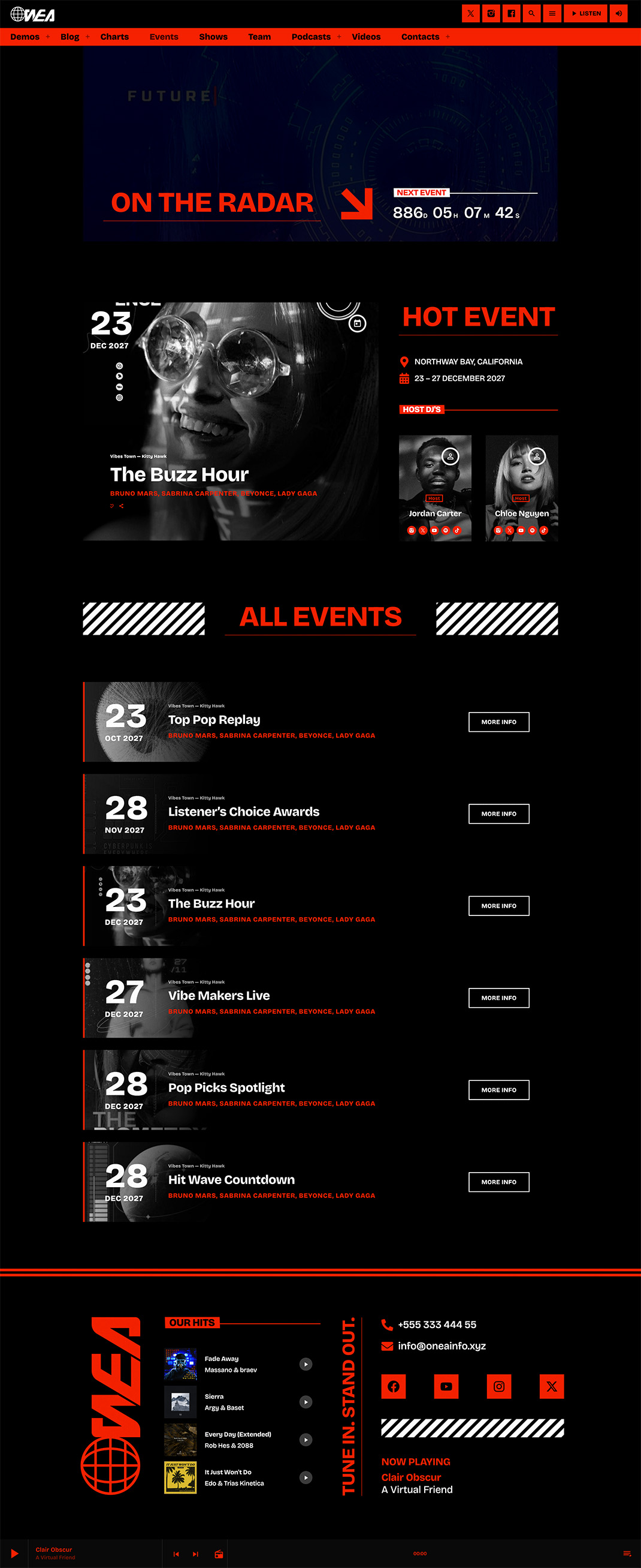 Demo 43 – WEA Radio Website Template | Pro.Radio