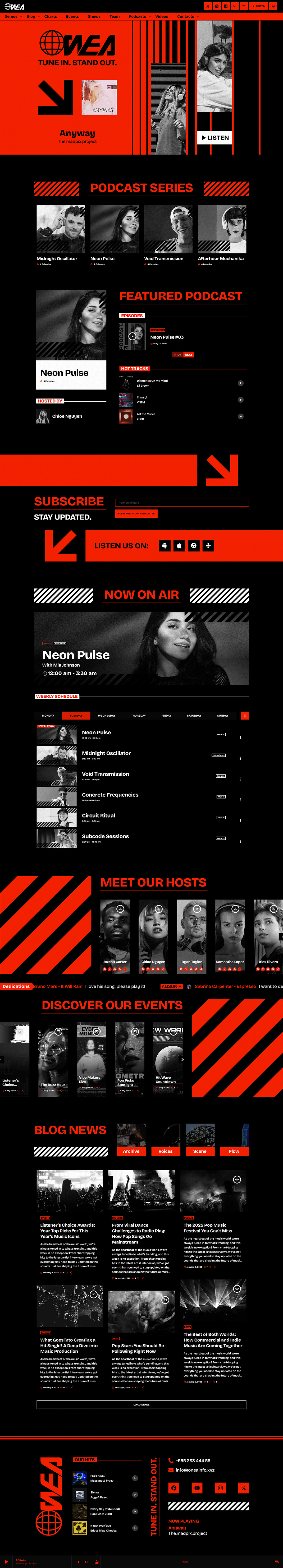 Demo 43 – WEA Radio Website Template | Pro.Radio