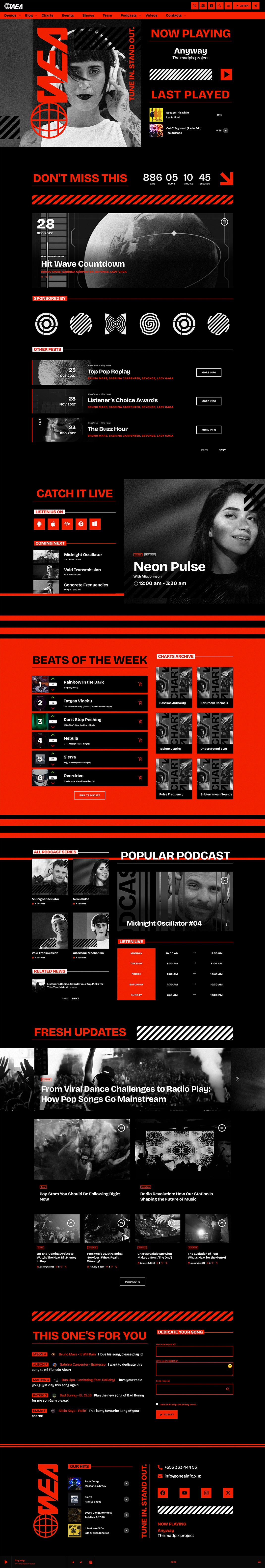 Demo 43 – WEA Radio Website Template | Pro.Radio
