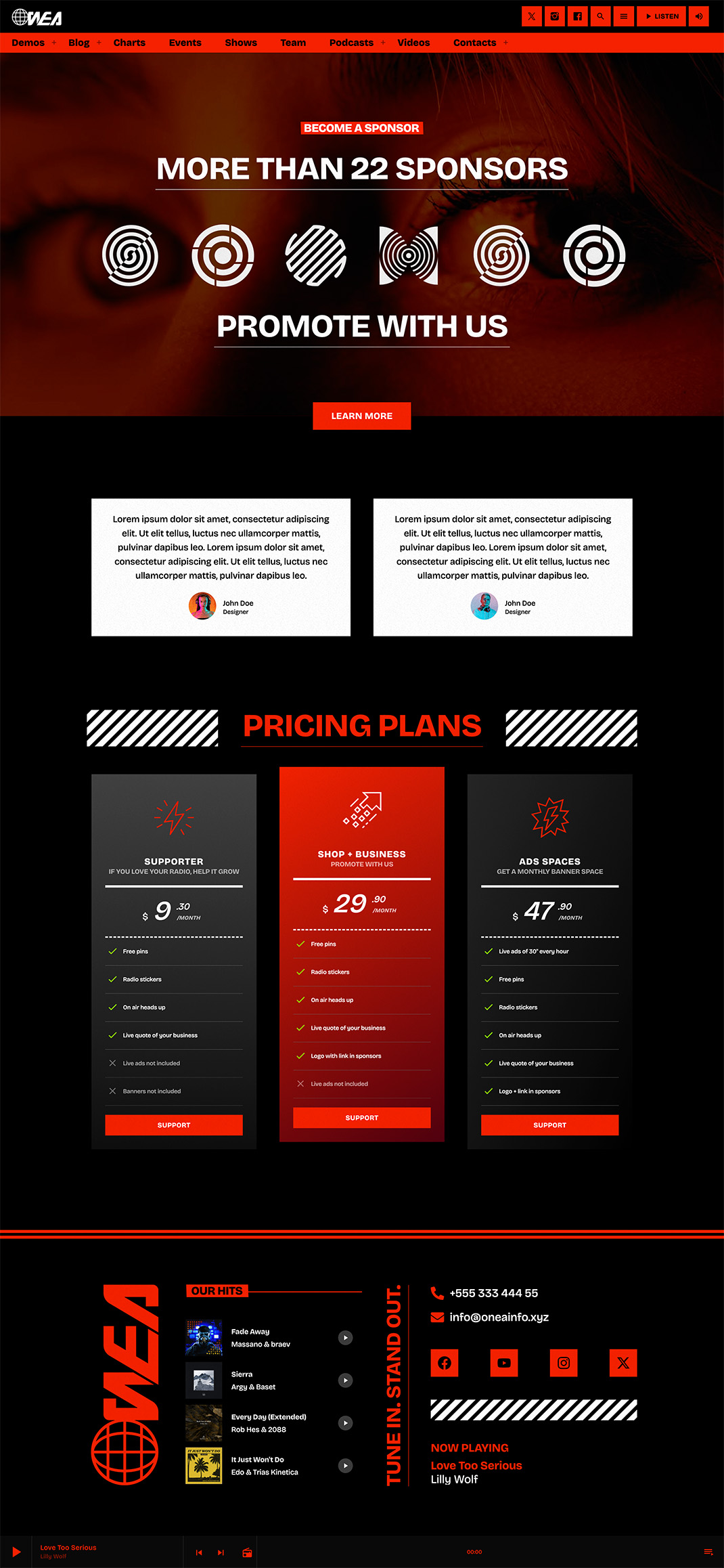 Demo 43 – WEA Radio Website Template | Pro.Radio