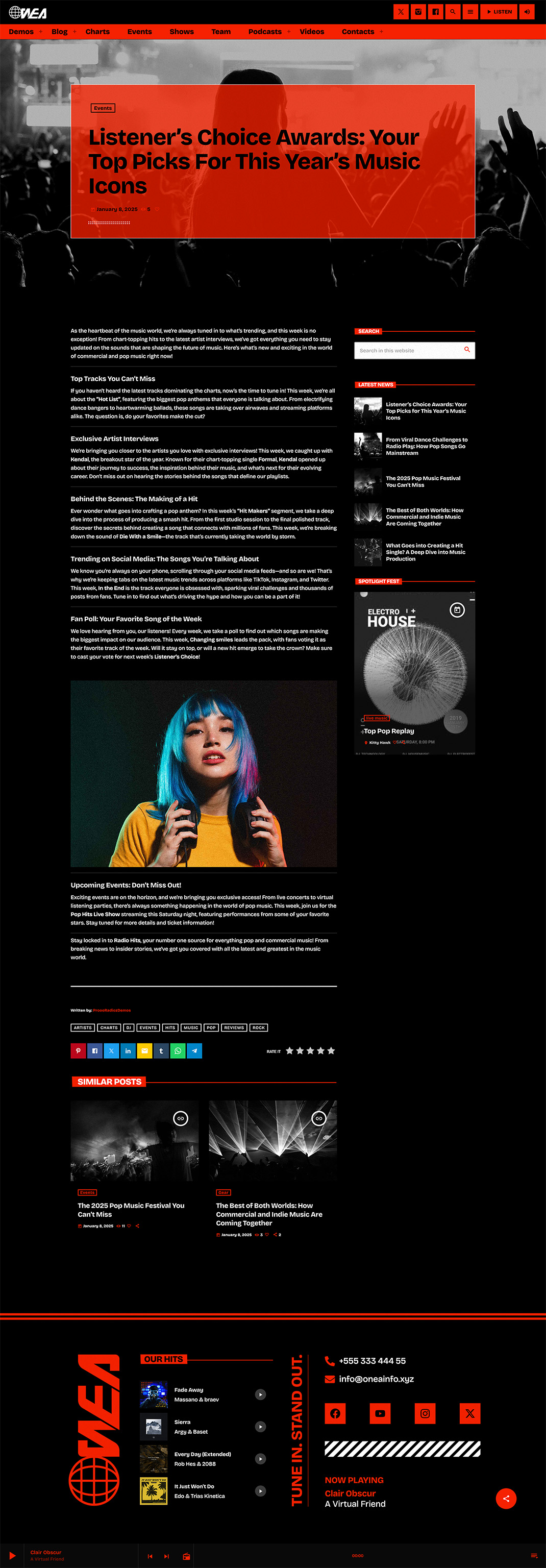 Demo 43 – WEA Radio Website Template | Pro.Radio