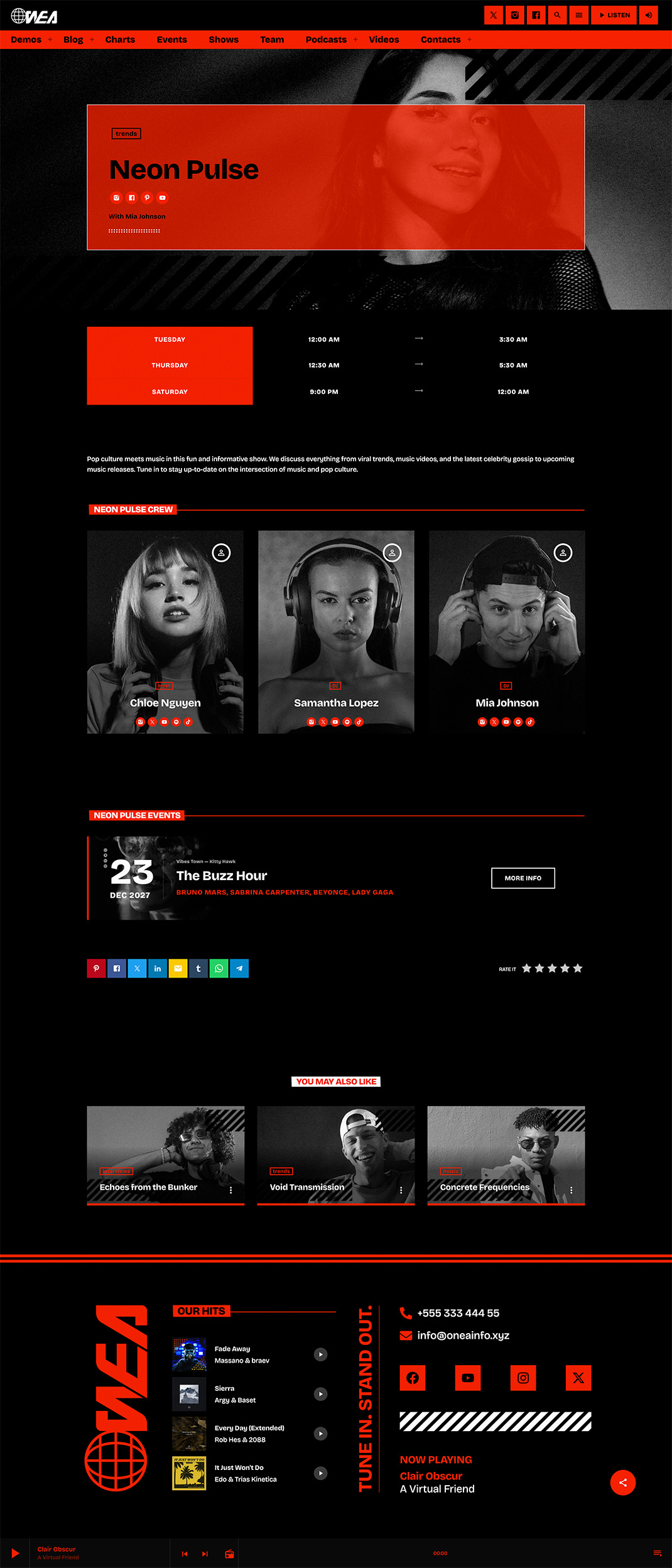 Demo 43 – WEA Radio Website Template | Pro.Radio