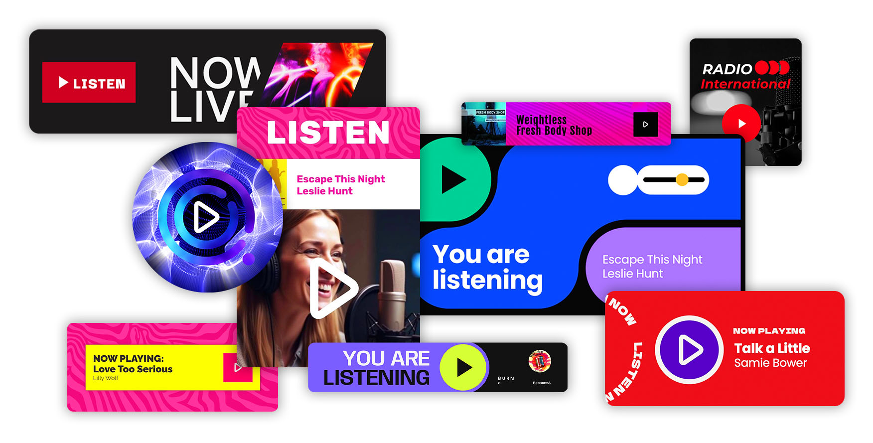Radio Player with non-stop music, compatible with any mp3/aac stream ...