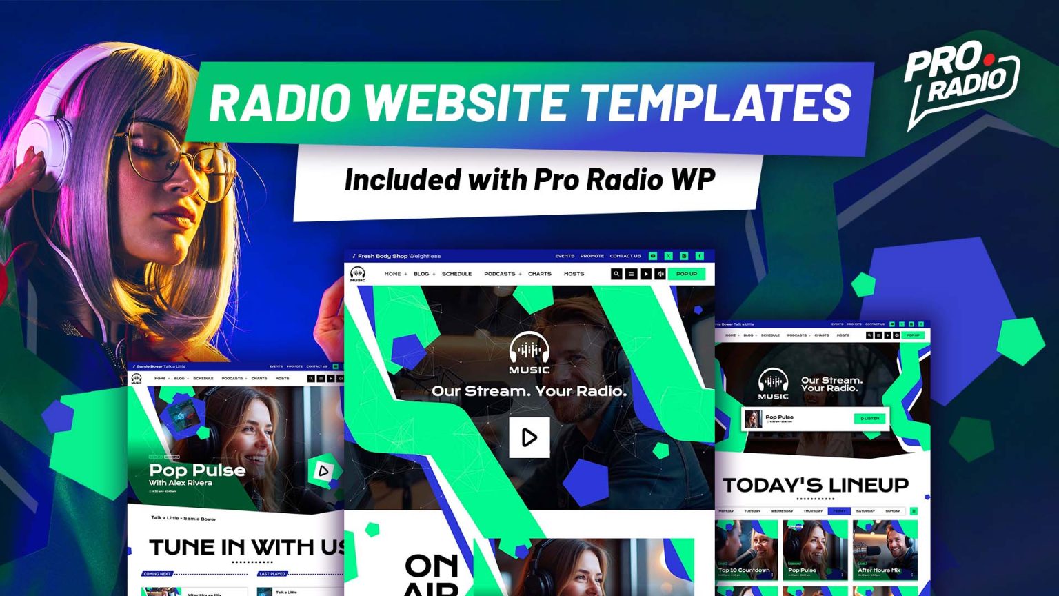 Discover the new Techno and Trance Radio station website template for ...