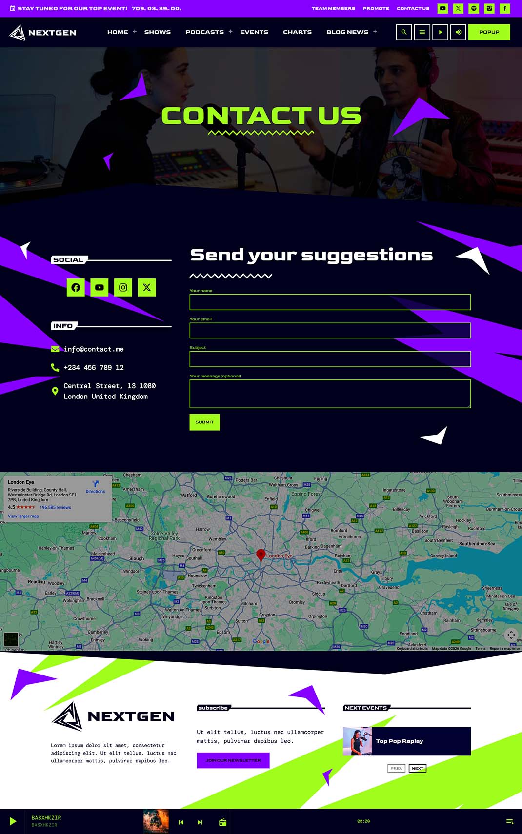 Demo 46 – NextGen Radio Website Template | Pro.Radio