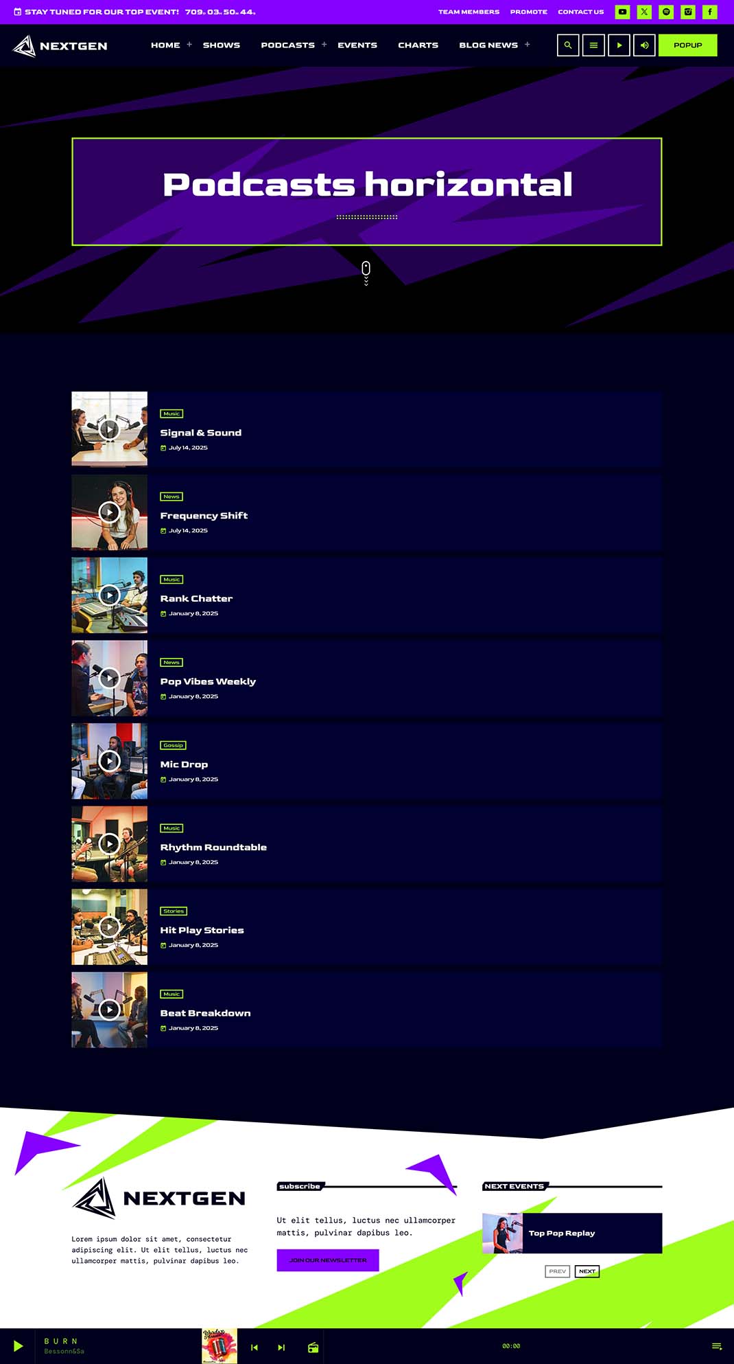 Demo 46 – NextGen Radio Website Template | Pro.Radio