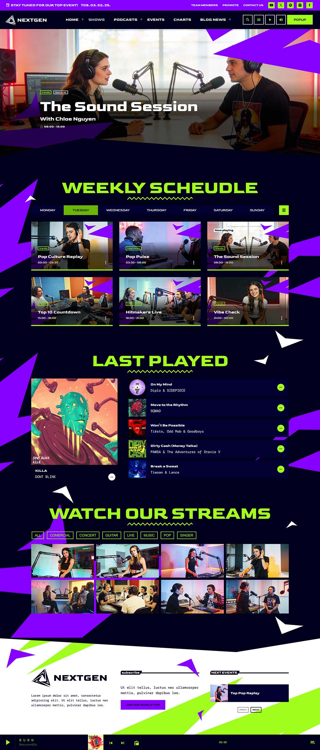 Demo 46 – NextGen Radio Website Template | Pro.Radio